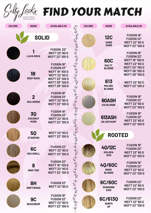Hair Color Ideas & Chart | Copper, Blonde & More – Salty Locks Luxury ...